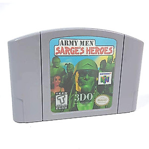 CuteCooperCom High Quality N64 Video Game Cartridge Card US Version with NTSC Mode for Ninténdo N64 Àrmy Men Sárge's Heróes