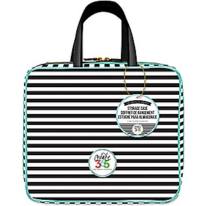 me & my BIG ideas Storage Case - The Happy Planner Scrapbooking Supplies - Black & White Stripe - Holds Your Planner & Accessories - Zippered Bag with Handle & 2 Removable Pouches - 12 x 10.5 x 4 in.
