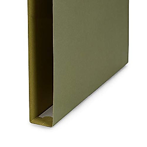 Blue Summit Supplies Hanging File Folders Extra Capacity 1 inch, Hanging File Folders 1 inch Expansion, Designed for Bulky Files and Charts, Letter Size, Standard Green, 25 Pack