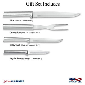Rada Cutlery Prepare Then Carve Carving Knife Gift Set – Stainless Steel Blades With Aluminum Handles