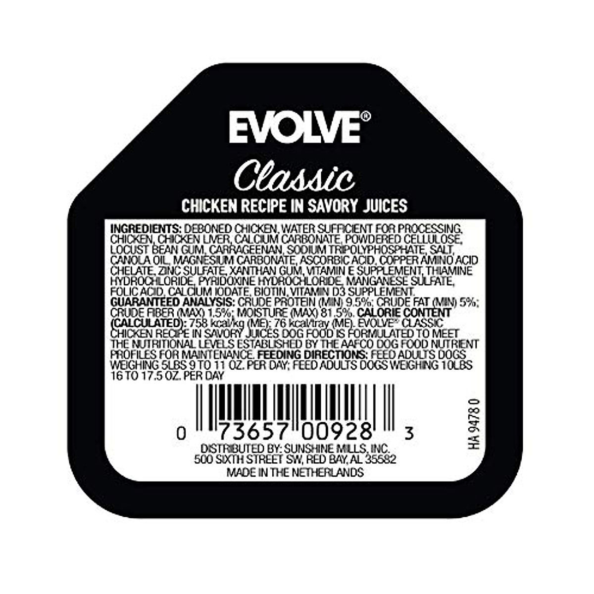 Evolve Pet Food Classic Crafted Meals Chicken Recipe Dog Food, 3.5 Ounce (Pack of 15)