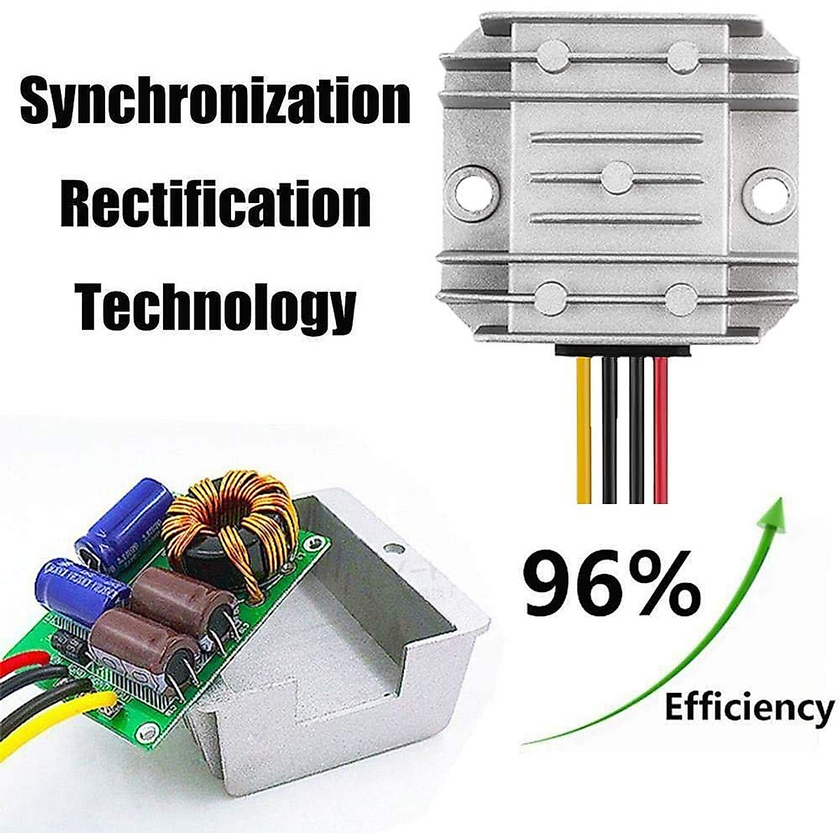 LEDMO 48V Step Down to DC 12V 20A 240W DC/DC Converter Regulator Reducer for Golf Cart Scooters Bicycles Club Car