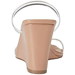 The Drop Women's Sophia Two Strap Wedge,Clear, 7.5