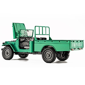 EAZYRC X FMS 1/12 Toyota FJ45 RC Pick-up Truck 4WD RTR Official License, 2 Speed Transmission 5Km/h Speed, Vintage 1960s Car, All Terrain Off-Road with Battery, Charger and Remote Control