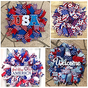 Leecogo Ribbon Wired,2 1/2”x10 Yard,Royal Blue Polka Dots Ribbon for Easter,Independence Day, Christmas, Wreath, Spring, Summer, Wedding, Baby Shower, Birthday