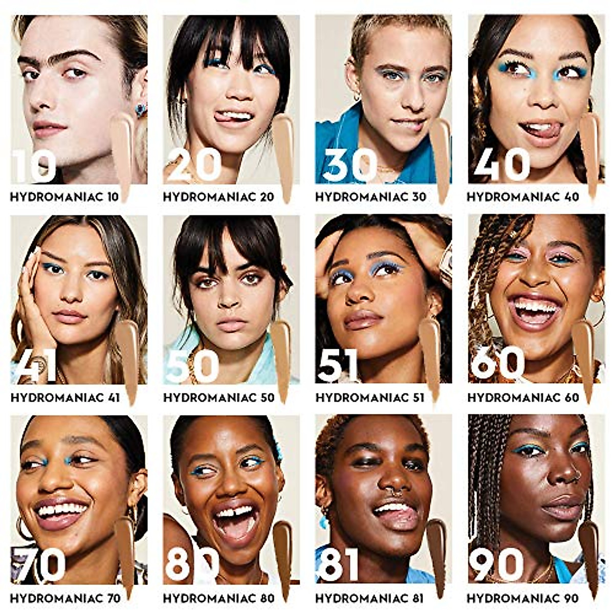 Urban Decay Hydromaniac Tinted Moisturizer - Dewy Medium Coverage Foundation - 24HR Hydration - With Kombucha Filtrate + Marula Oil - Lightweight Healthy Glow – Vegan - 51 Medium Neutral - 1.1 Fl. Oz