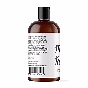 Premium Organic Moroccan Rose Water - 4oz - Imported from Morocco - 100% Pure (Food Grade) No Oils or Alcohol - Rich in Vitamin A & C. Perfect for Reviving, Hydrating & Rejuvenating Your Face & Neck