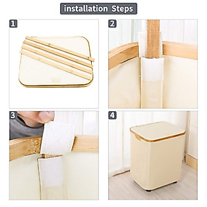 Laundry Hamper with Wheels, Collapsible Laundry Baskets with Dual Handles - Dirty Clothes Hamper for Bedroom, Dorm Laundry Basket