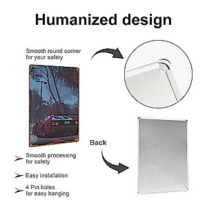 Hot Pursuit Ferrari F40 Music Poster Retro Metal tin Sign Halloween Tin Sign,Cave,Bar,Club, Home Wall Art Metal Tin Sign 8x12 inches