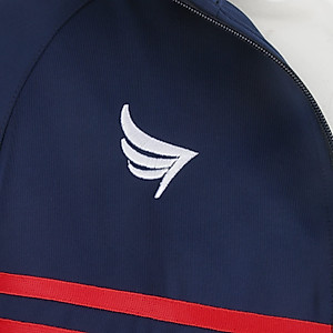 Materuis Football Track Jacket Blue Lightweight Sports Soccer Training Clothes Adult Size (XL)