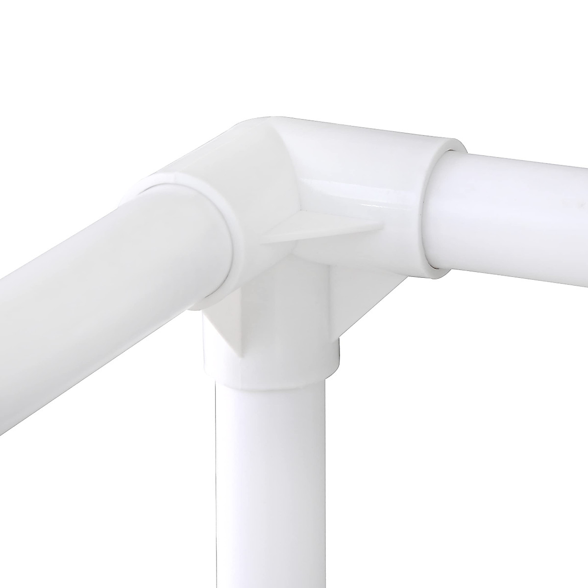 Essentially Yours Pyramid Towel Rack 10 Bar - Dry Wet Towels, Organize Fresh Towels, Poolside Towel Storage Organizer, (35.5" W x 35.5" L x 55" H), White Style 744125