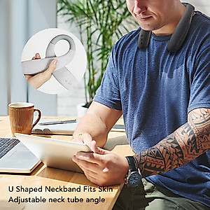 Septpenta Neckband Bluetooth Speaker, Stereo Neckband Speaker Bluetooth Wireless, Wearable Speaker, Built-in 3W x 2 Speaker System, Noise-Canceling Microphone, for Home, Sports and Outdoors