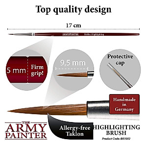 The Army Painter Hobby: Highlighting - Hobby Brush with Synthetic Taklon Hair - Fine Detail Paint Brush, Small Paint Brush, Model Paint Brush and Fine Tip Paint Brushes for Miniature Painting