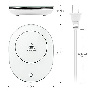 Generic Coffee Cup Warmer for Coffee and Tea, Coffee Mug Warmer for Desk, Home, Office, Coffee Cup Warmer for Milk Coffee and Tea, White