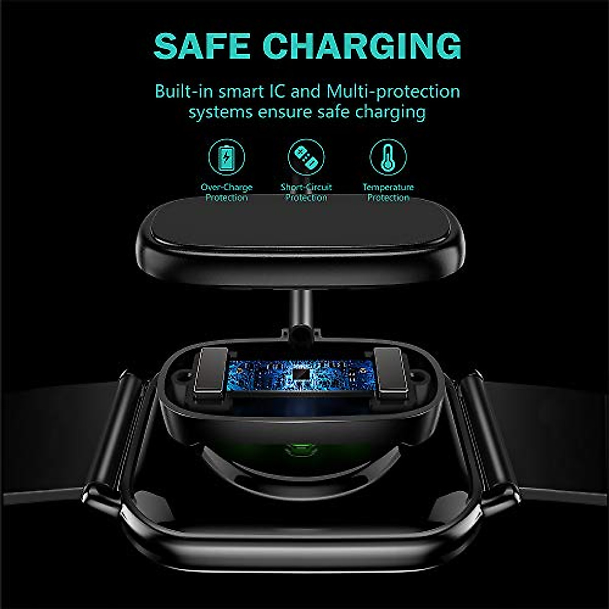 TUSITA Charger Compatible with Amazfit GTR 2, GTR 2e, GTS 2, GTS 2e, GTS2/GTS4 Mini, Pop Pro,Bip 3 Pro,Bip U, T-REX Pro(Not for T-REX), Zepp E Z (1M,2-Pack)