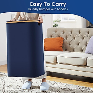 Laundry Basket with Lid, 110L Clothes Hamper for Laundry Basket, Laundry Hamper Organizer for Bedroom, Laundry Room, Dirty Clothing Hamper