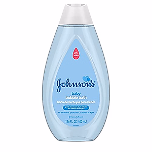 Johnson's Baby Bubble Bath for Gentle Baby Skin Care, Paraben-Free & Pediatrician-Tested Baby Bubble Bath, Hypoallergenic, Tear-Free, Dye-, Phthalate- & Sulfate-Free, 13.6 fl. oz