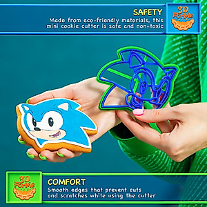 Cookie Cutter by 3DForme,For Sonic Baking Cake Fondant Frame Mold for Buscuit, Set 2 Piece Made in Ukraine