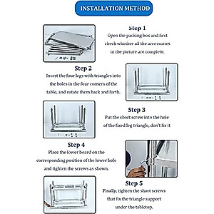 Business Hotel Kitchen Work Catering Table, Commercial Work Table Stainless Steel Prep Table Heavy Duty Table with Undershelf Plus 4 Casters (Wheels) for Kitchen Restaurant Rack (Size : 80x60x80cm)