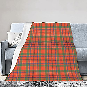 Throw Blanket Ancient Tartan of The Scottish Clan Munro Ultra Soft Lightweight Bed Blanket Quilt Durable Home Decor Fleece Blanket Sofa Blanket Luxurious Carpet for Men Women Kids 50"x40"