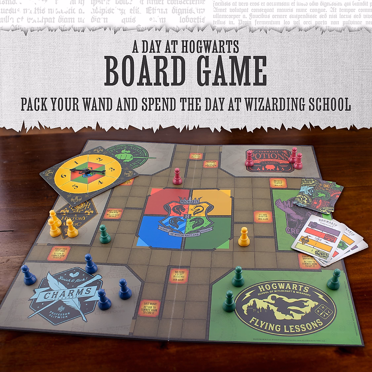 Paladone Heading to Hogwarts Board Game - Harry Potter Game for 2-4 Players Ages 6+, Fun Potions Charms Flying Wand Magic & More for Harry Potter Fans