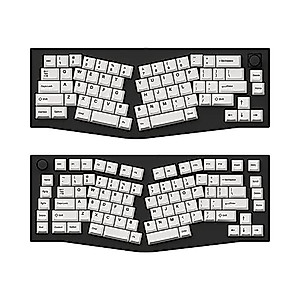 Keychron Double Shot Cherry PBT Keycap Full Keycap Set (219 Keys) - Black on White