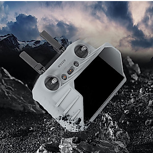 Shaluoman Silicone Protective Cover Case for DJI RC 2 Remote Controller (for DJI AIR 3 Mini 4 Pro Drone Accessories) with Sunhood Sunshade, Scratch-Resistant Controller Skin Shell Sleeve(Gray)