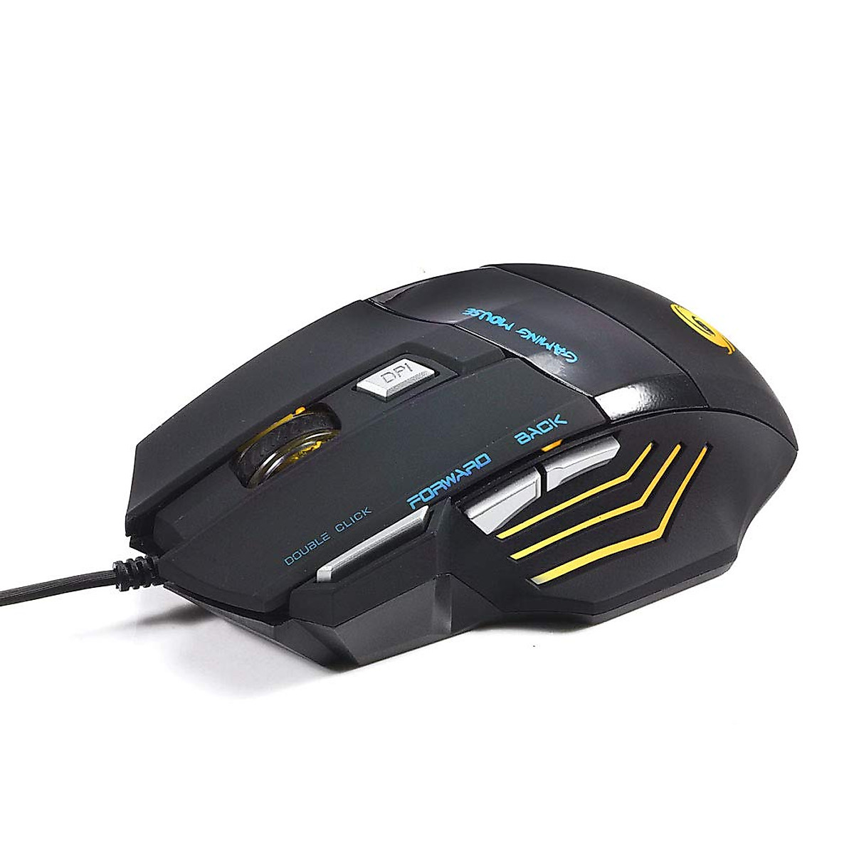 Minelody Game Mouse, Proteus Spectrum Tunable Gaming Mouse USB 2.0 7-Button Wired Esports Gaming Mouse Black