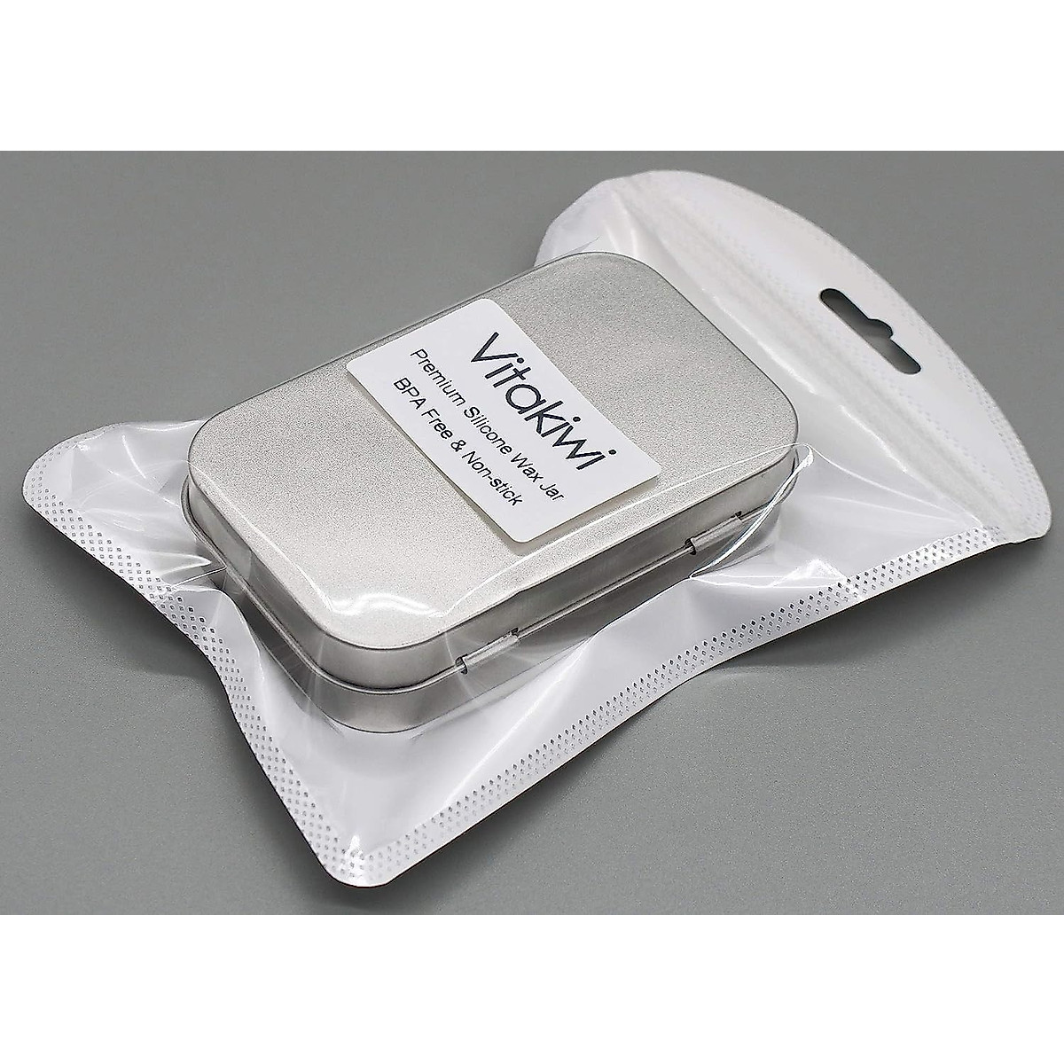 Vitakiwi Portable Silicone Carving Travel Tin Kit with Non-stick 5ml Concentrate Containers (Glow In The Dark)