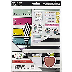 Me & My Big Ideas Happy Planner Medium Accessories 121/Pkg-Teacher, Multi