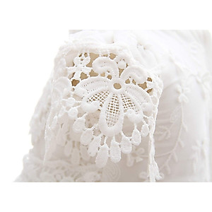 Meiqiduo Baby Girl Dress Christening Baptism Gowns Flower Girl Formal Dresses (3M/0-6Months, Ivory)