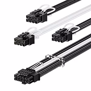 Fasgear PCIe 5.0 GPU Power Cable Sleeved 70cm, 16pin (12+4) 12VHPWR Connector for RTX 3090 Ti 4070Ti 4080 4090, 3x8pin(6+2) PCI-e Male Plugs Compatible for ASUS EVGA Seasonic Modular Power Supply