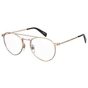 Levi's LV 1006 Oval Prescription Eyeglass Frames, Gold Copper/Demo Lens, 52mm, 19mm