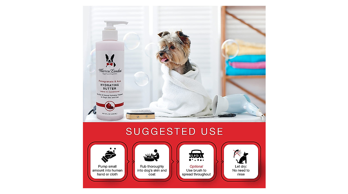 Warren London Hydrating Dog Leave-In Conditioner & Coat Moisturizer