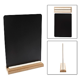 BokWin 6 Pcs Table Chalkboard Mini Wooden Chalkboard Sign,Message Boards Food Signs for Party Wedding Decorations(6x8Inch)