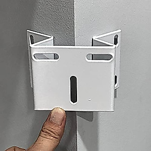 OwlCat CCTV Video Surveillance Camera Mounting Bracket Vertical Wall Corner Right Angle Plate Supporting Holder Crane Metal Black White (White Mount), 77mm(W) x 65mm(L) x 53mm(H), XM-White