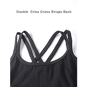 Daydance Black Dance Leotards for Girls, Sleeveless Camisole Ballet Outfits