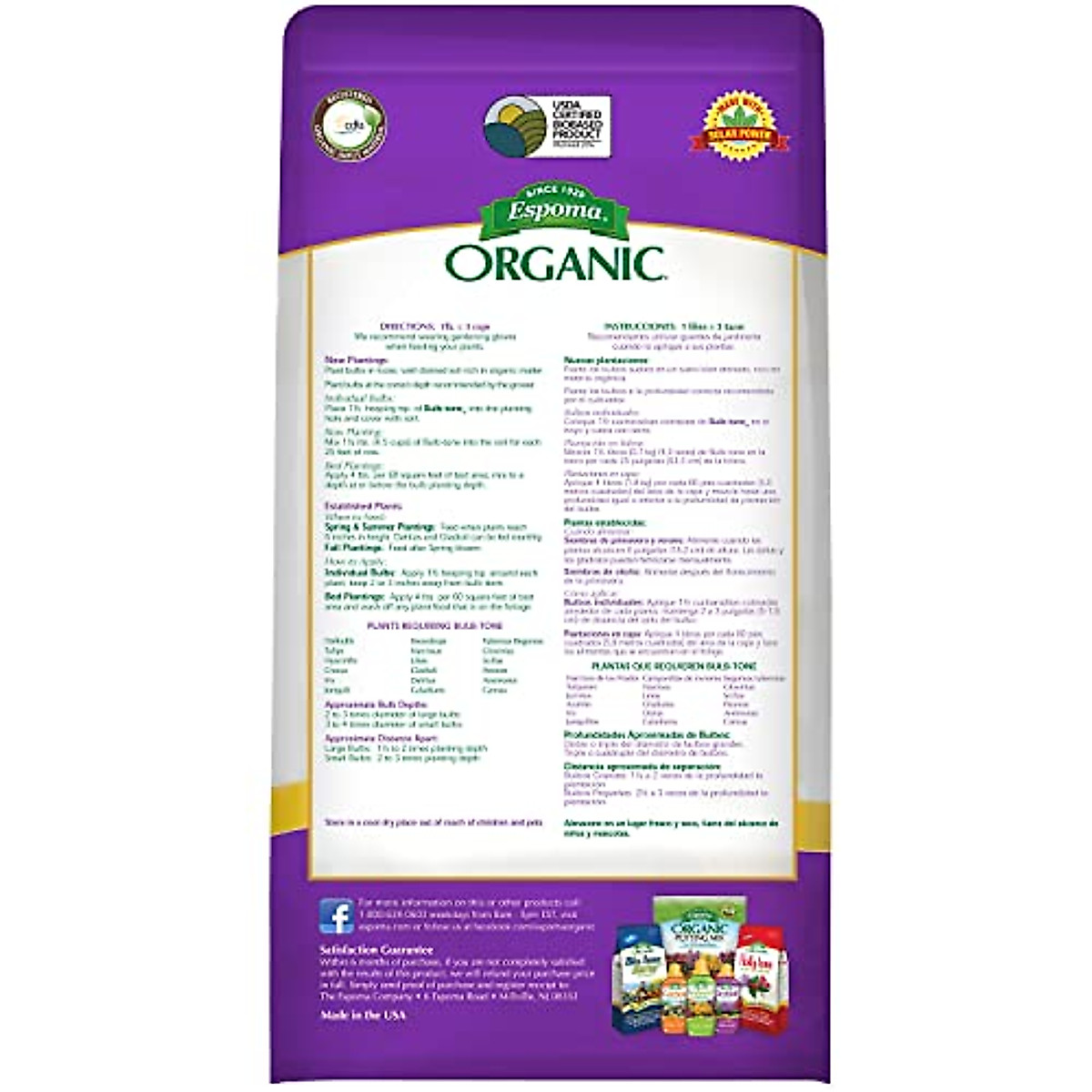 Espoma Organic Bulb-tone 3-5-3 Natural & Organic Fertilizer and Plant Food for all Spring and Fall Bulbs. 4 lb. Bag. Use for Planting & Feeding to Promote Vibrant Blooms