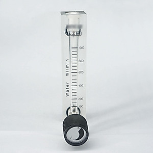 100-1000mL/min LZM-6T Acrylic Panel Water Liquid Flowmeter Rotameter with Control Valve Push in Fit 6mm Tube