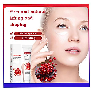 FIONEL Red Pomegranate Eye Cream, Pomegranate Vitamin C Eye Cream, Anti Aging Eye Cream, Wrinkle Eye Serum Cream Remove Dark Circles & Eye Bags, Moisturizer Eye Cream (3 pcs)