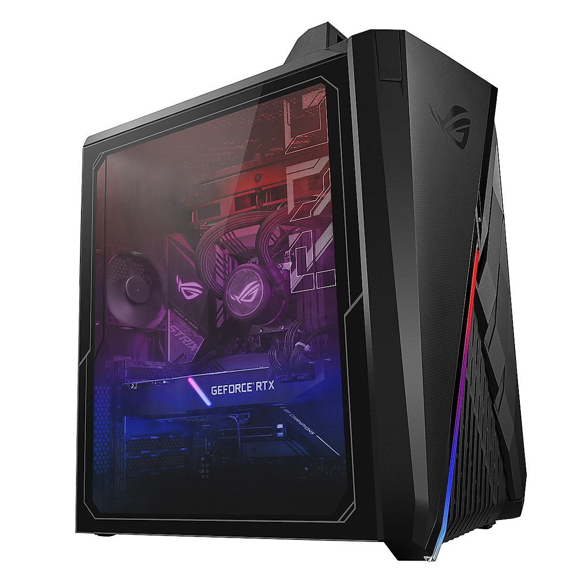 ASUS ROG Strix GA35 Gaming Desktop PC, GeForce RTX 3080, AMD Ryzen 9 5900X, 32GB DDR4 RAM, 1TB PCIe SSD + 2TB HDD, Dual Hot-Swap SSD Bays, ROG Scope & Chakram, Windows 10 Professional, GA35DX-XB989