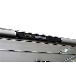 Hauslane | Chef Series 30” C400 Range Hood Slim Under Cabinet Kitchen Extractor - Stainless Steel Design with Self Cleaning - 6-Speed Setting Exhaust Fan and Halogen Lamp - 3-Way Venting