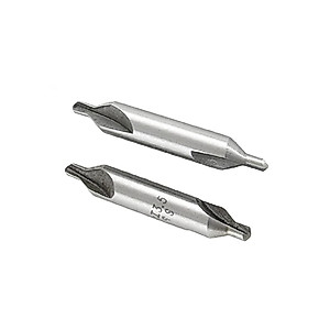 sourcing map 2 Pcs Drilling Head 0.14" Diameter Lathe HSS Center Spotting Drill Bits Power Tool