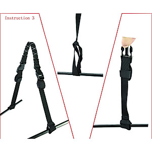 WILD HEART Quick install and remove straps 4+2 heavy duty straps (black straps)