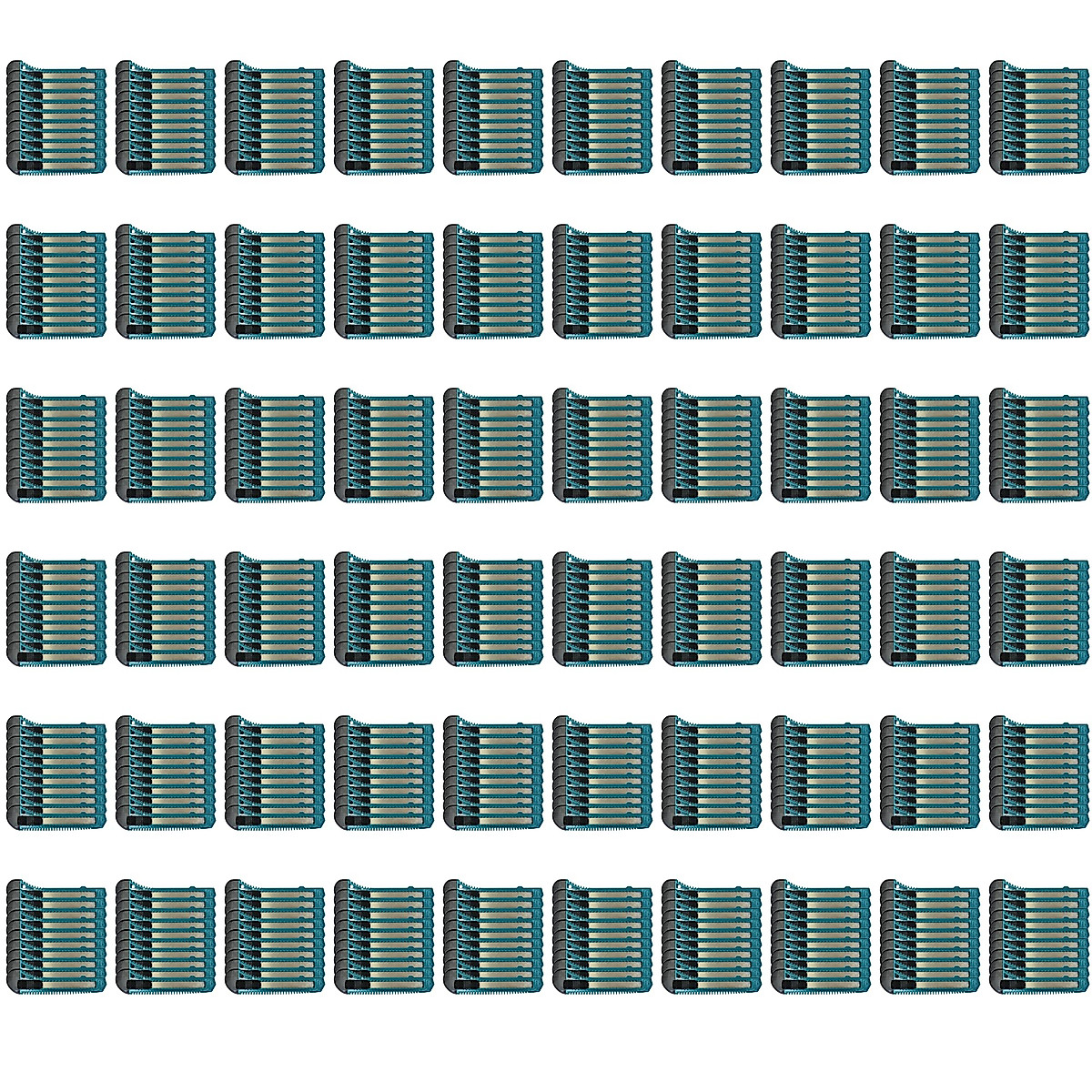 MotoProducts 600 Bulk Turquoise Retractable Utility Knife Wholesale 6 inch Manual Lock Box Cutter Snap Off Blade