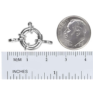 Sterling Silver Sailor Style Spring Ring Clasp with Figure-8 Ring 12mm