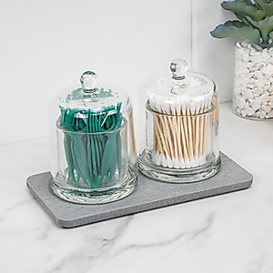 Water Absorbing Stone Tray For Sink,2 Pack Instant Dry Sink Organizer Bathroom,Fast Drying Stone Sink Tray,Fast Drying Sink Caddy（Grey)