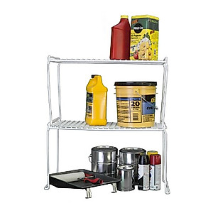 Grayline 44010, Long Heavy Duty Stacking Shelf, White