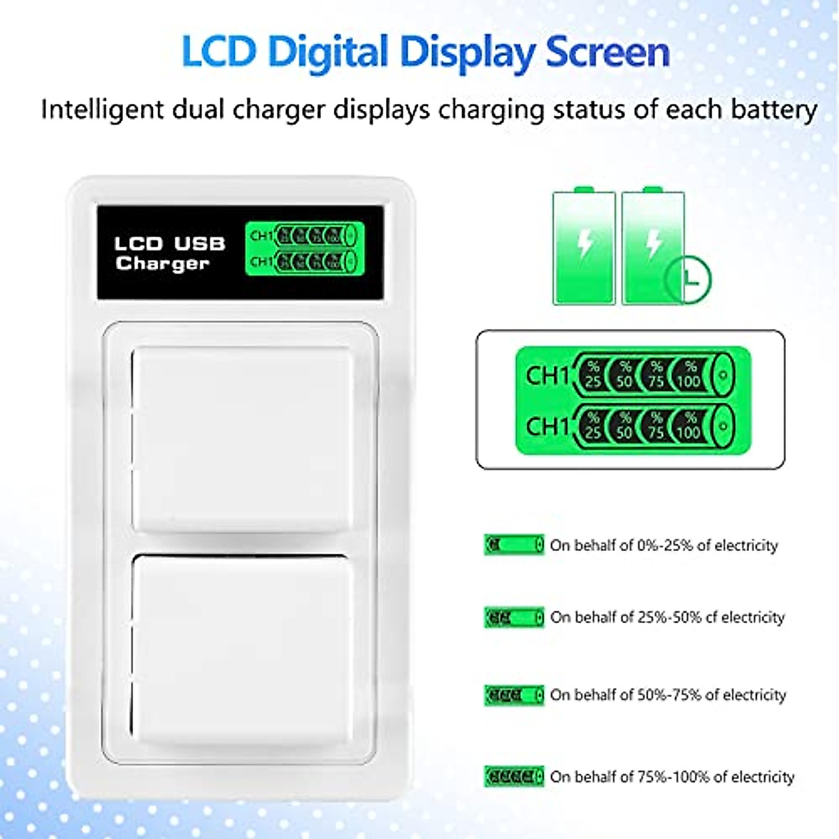 Batteries for Arlo Pro, Arlo Pro 2 (VMA4400), JESSPOW 2-Pack 2580mAh Li-ion Rechargeable Batteries with Charger Station, Battery Replacement ONLY for Arlo Pro/Pro 2 Camera