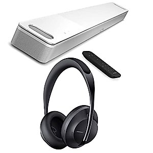 Bose Smart Soundbar 900, White Headphones 700 Noise Cancelling Bluetooth Headphones, Triple Black